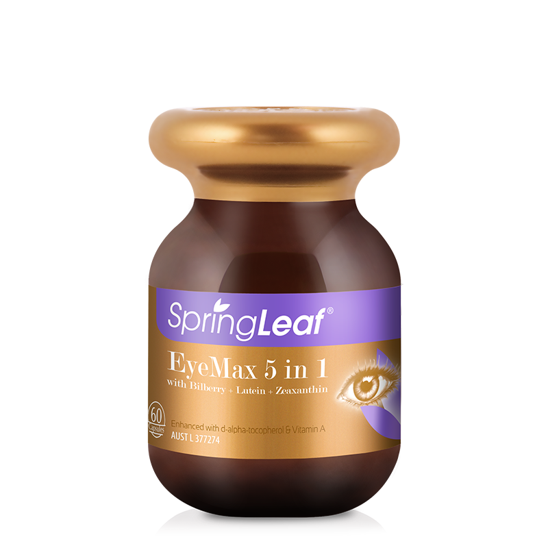 Springleaf Eye Max 5 in 1 with Bilberry & Lutein & Zeaxanthin 60 Caps ...