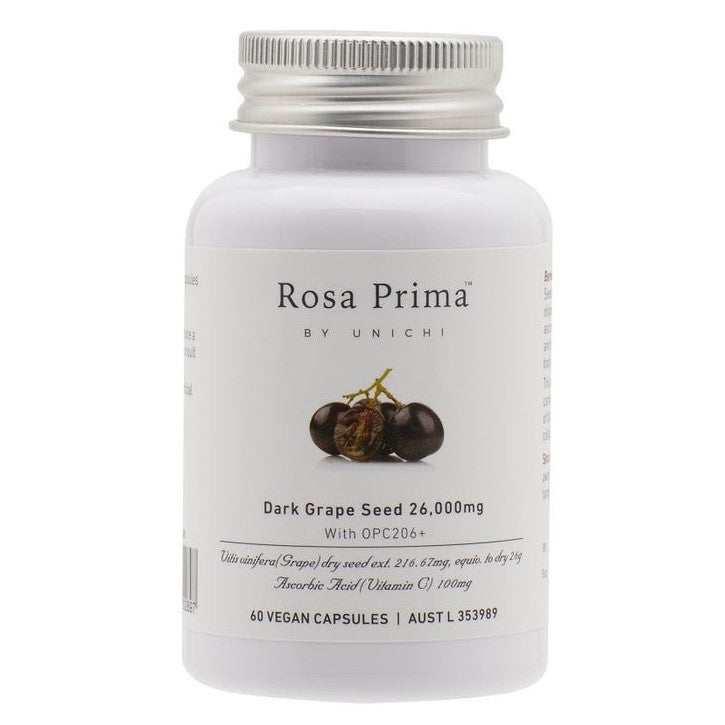 Unichi-Rosa Prima Dark Grape Seed 26,000mg 60 Capsules – Meifan Australia