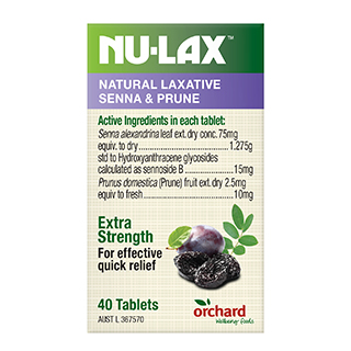 Laxative Prebiotic Senna + Aloe 40 Tablets from Nu-Lax – Meifan Australia
